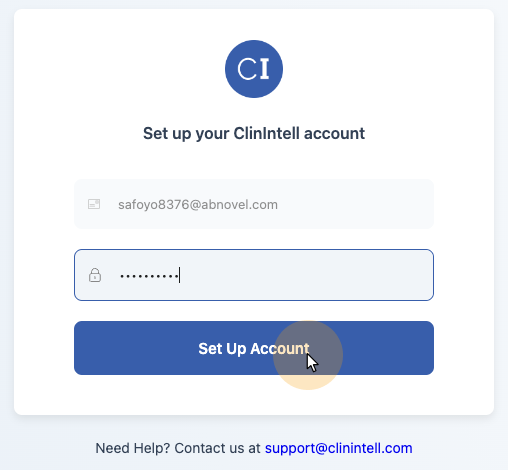 Signing in and resetting password – ClinIntell